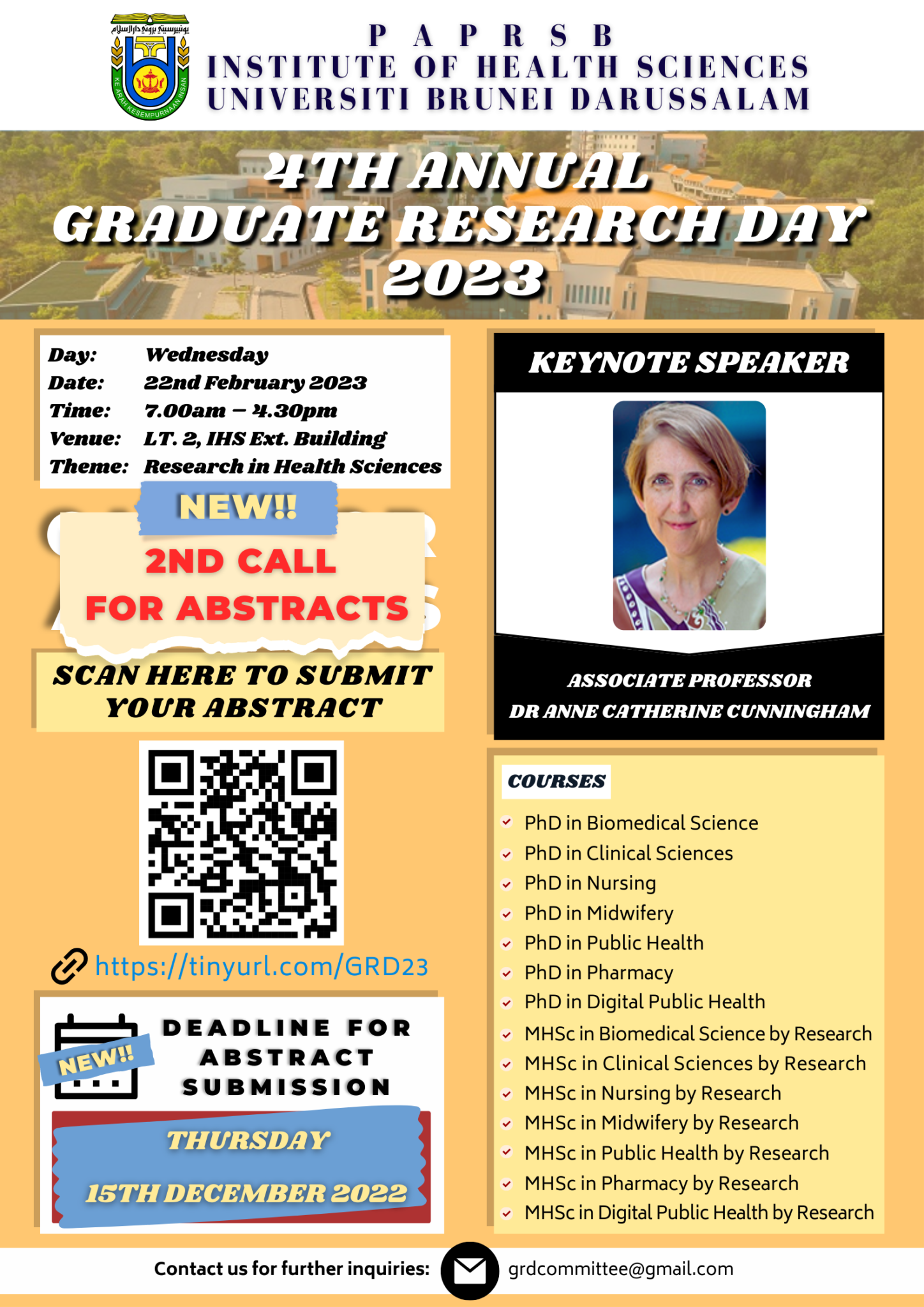 Graduate Studies Research Day 2023 - UBD PAPRSB Institute of Health ...
